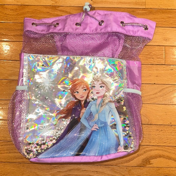 Disney | Accessories | Disney Frozen Bag Drawstring Backpack Swim Bag ...